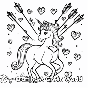 Unicorn Valentine Coloring Pages - Free & Printable!