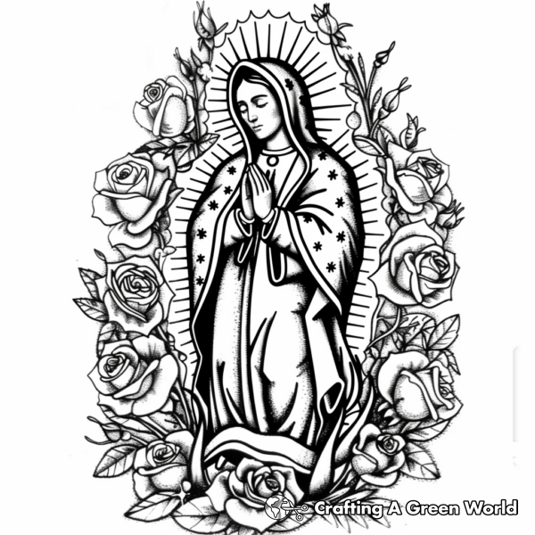 Virgen De Guadalupe Coloring Pages - Free & Printable!