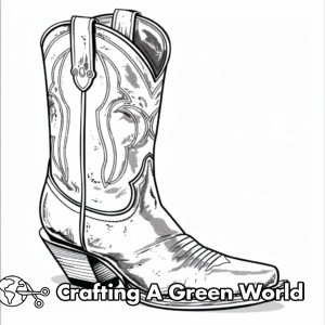 Cowboy Boot Coloring Pages - Free & Printable!