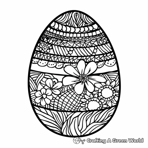Easter Egg Coloring Pages For Adults - Free & Printable!