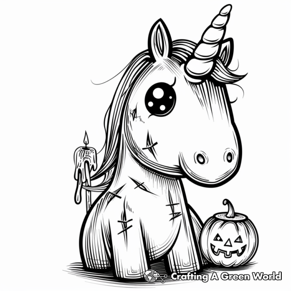 Halloween Unicorn Coloring Pages - Free & Printable!