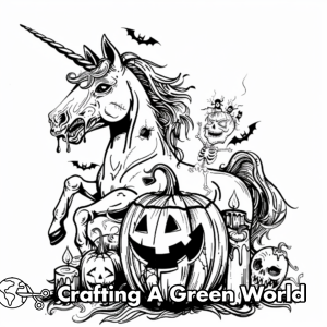 Halloween Unicorn Coloring Pages - Free & Printable!