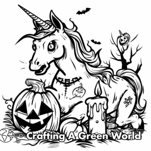 Halloween Unicorn Coloring Pages - Free & Printable!