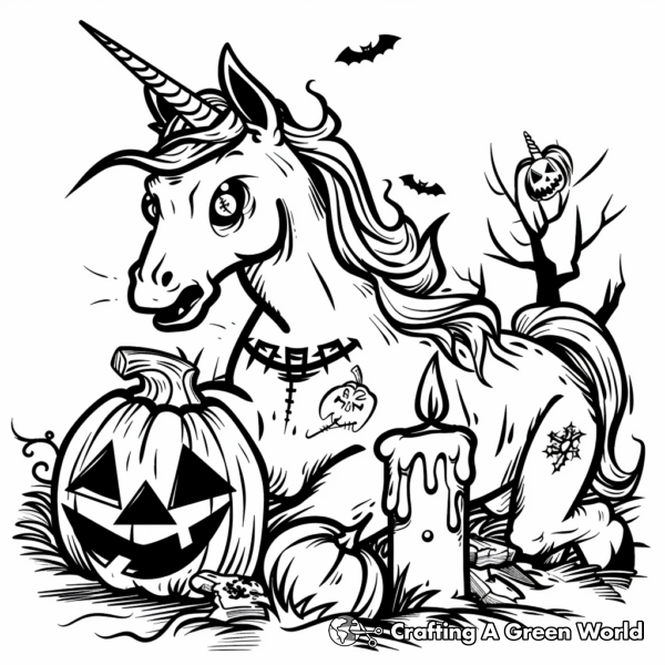 Halloween Unicorn Coloring Pages - Free & Printable!