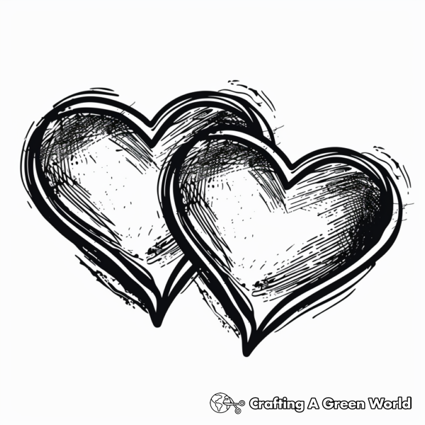 Two Hearts Coloring Pages - Free & Printable!