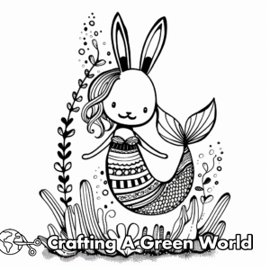 Bunny Mermaid Coloring Pages - Free & Printable!