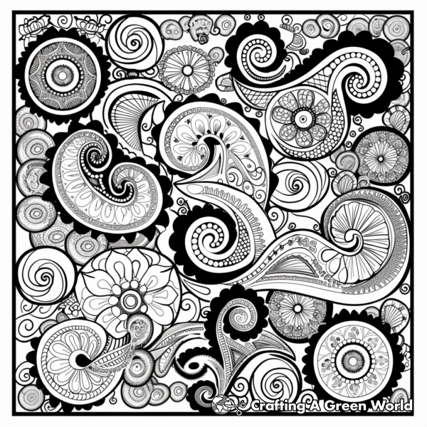 Paisley Coloring Pages for Adults - Free & Printable!