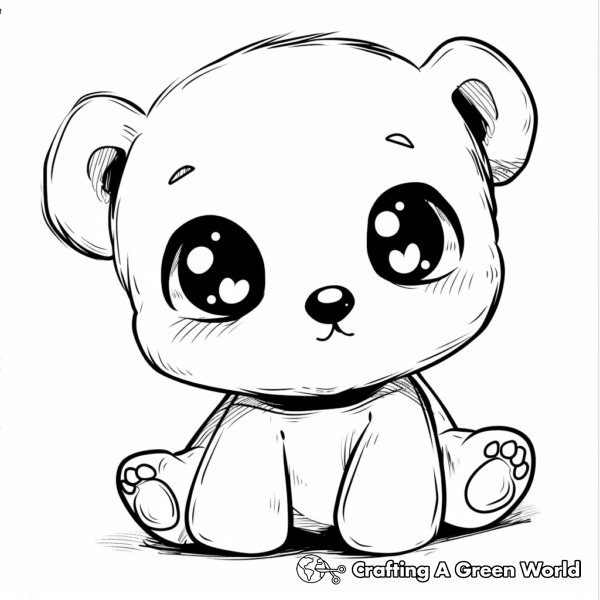 Kawaii Bear Coloring Pages - Free & Printable!