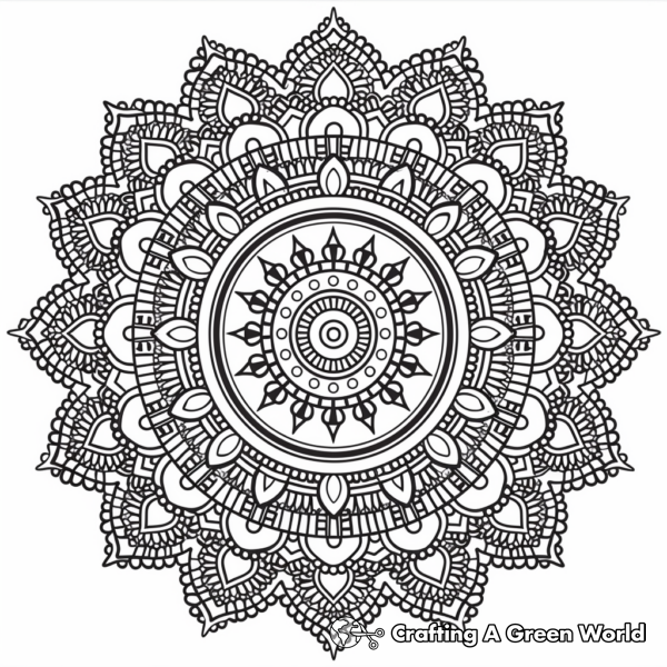 Difficult Mandala Coloring Pages - Free & Printable!