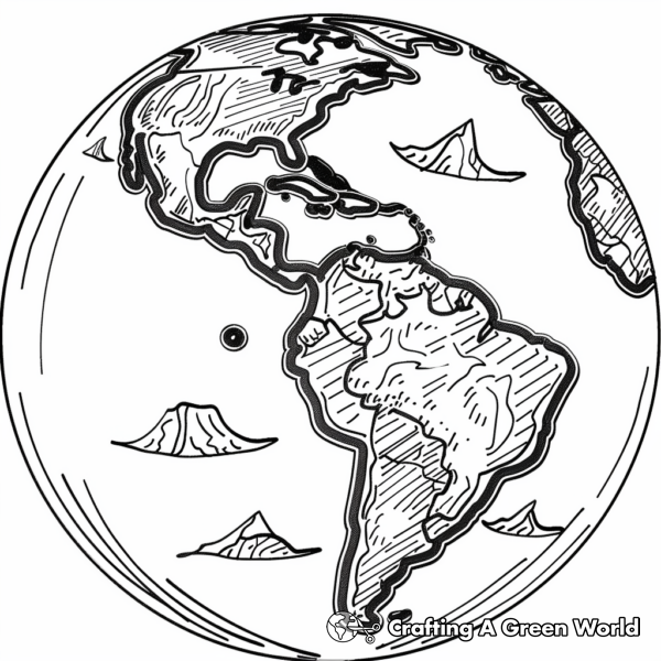 America Continents Coloring North Worksheets Pages Map Color Worksheet ...