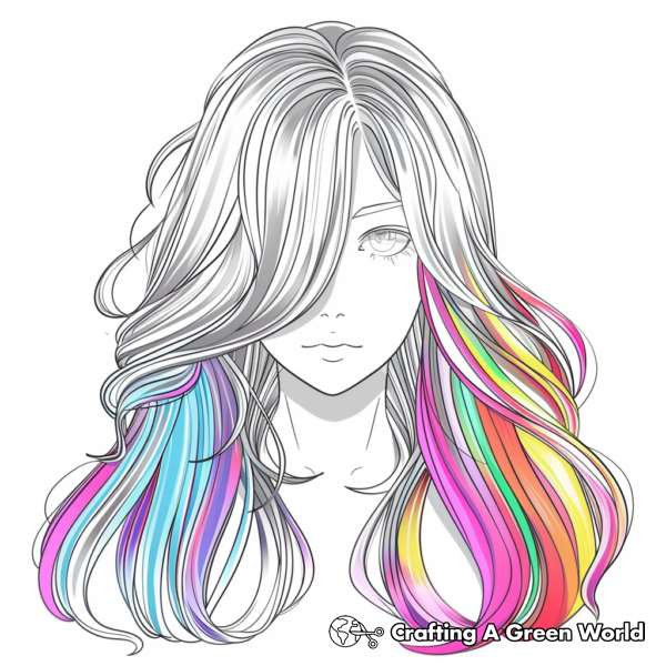 Hair Coloring Pages - Free & Printable!