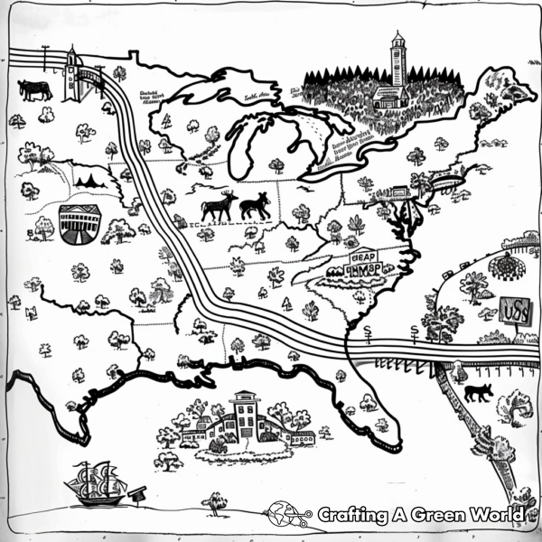Us Map Coloring Pages - Free & Printable!