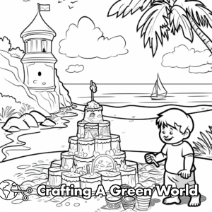 Sand Castle Coloring Pages - Free & Printable!