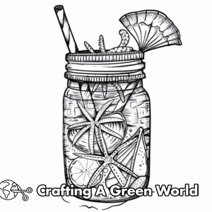 Mason Jar Coloring Pages - Free & Printable!