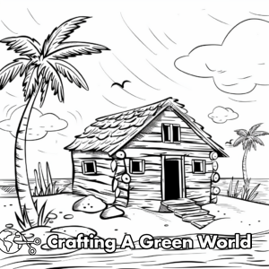Cabin Coloring Pages - Free & Printable!