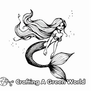 Realistic Mermaid Coloring Pages - Free & Printable!