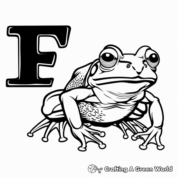 F Is For Frog Coloring Pages - Free & Printable!