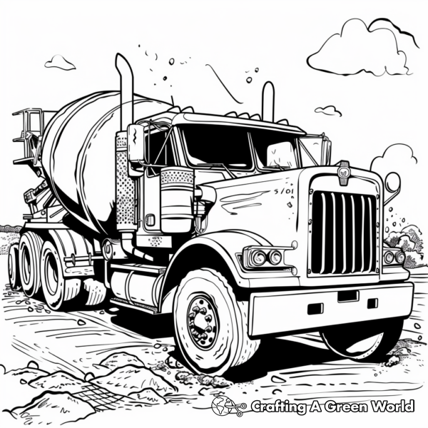Cement Truck Coloring Pages - Free & Printable!