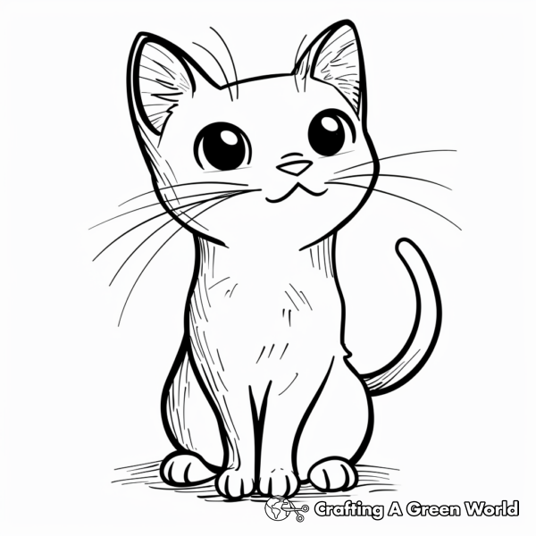 Cartoon Cat Coloring Pages - Free & Printable!