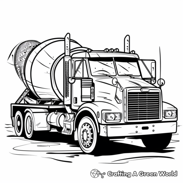 Cement Truck Coloring Pages - Free & Printable!