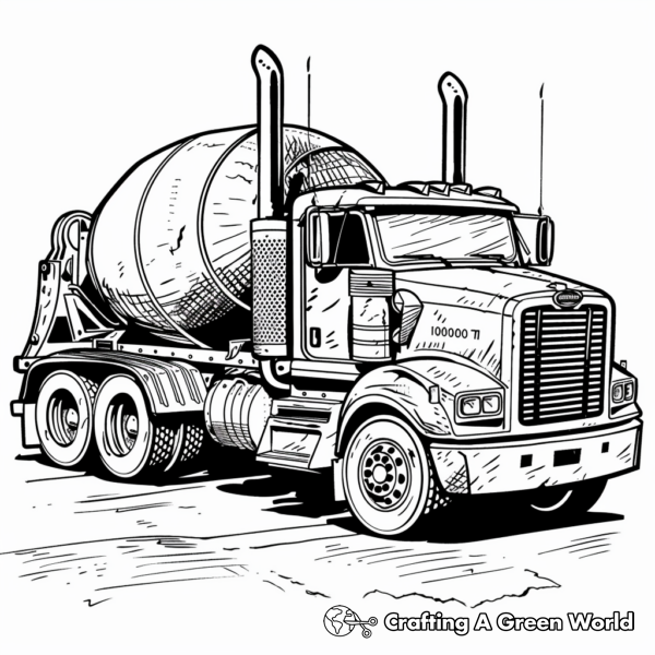 Cement Truck Coloring Pages - Free & Printable!
