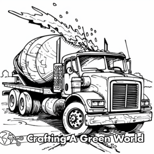 Cement Truck Coloring Pages - Free & Printable!