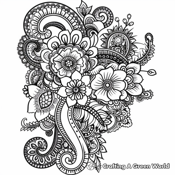 Paisley Coloring Pages for Adults - Free & Printable!