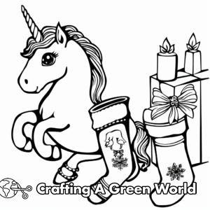 Christmas Unicorn Coloring Pages - Free & Printable!