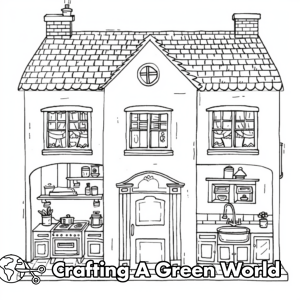 Doll House Coloring Pages - Free & Printable!
