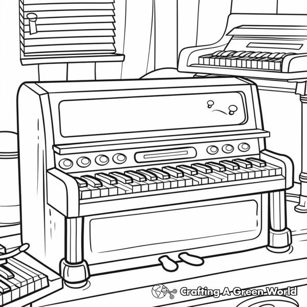 Piano Coloring Pages - Free & Printable!