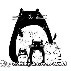 Cat Family Coloring Pages - Free & Printable!