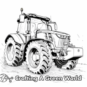 Realistic Tractor Coloring Pages - Free & Printable!