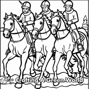 Christmas Horse Coloring Pages - Free & Printable!