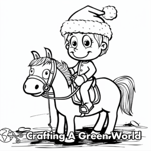 Christmas Horse Coloring Pages - Free & Printable!