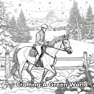 Christmas Horse Coloring Pages - Free & Printable!