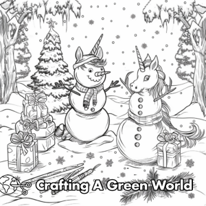 Christmas Unicorn Coloring Pages - Free & Printable!