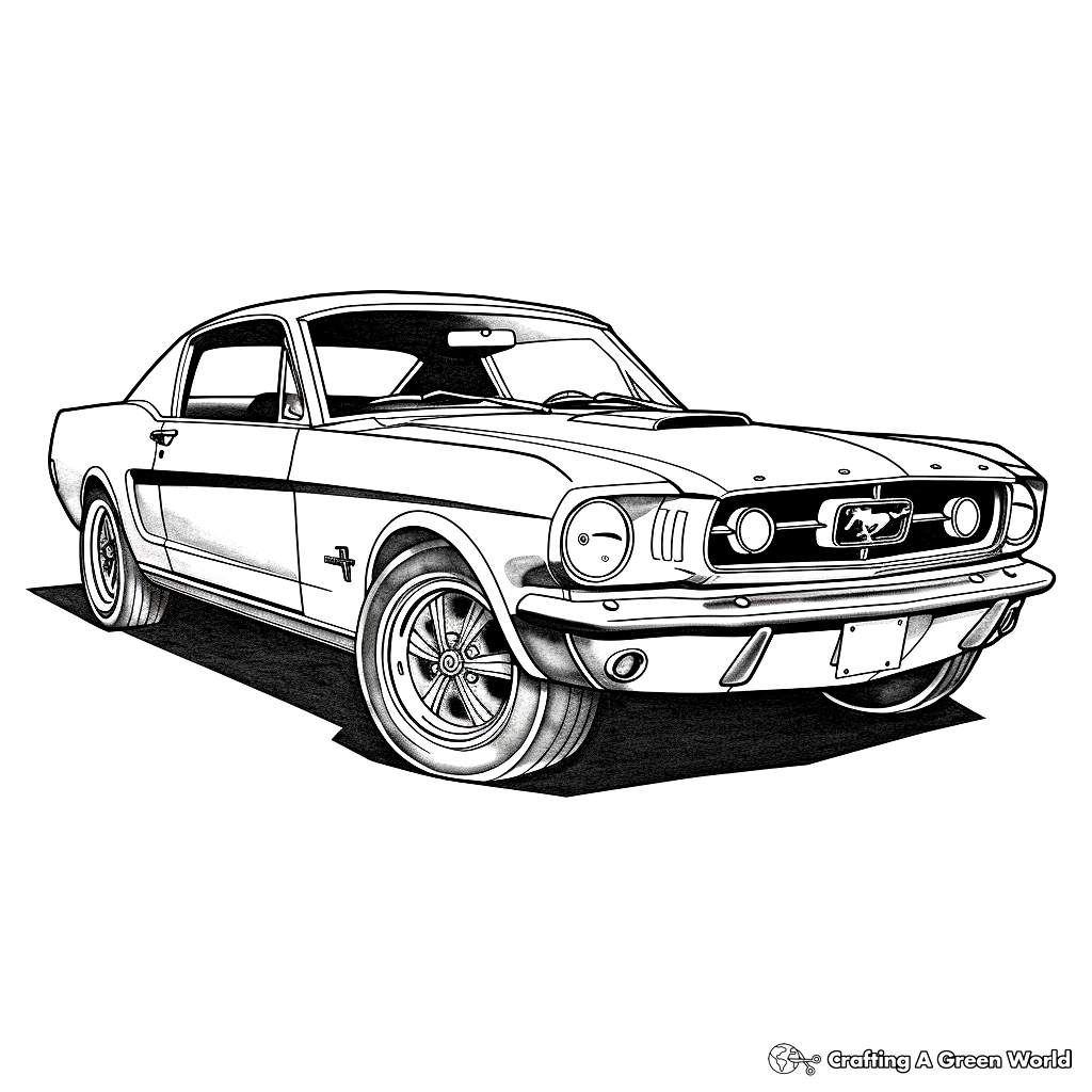 Ford Mustang Coloring Pages Ford Mustang Front Veiw Coloring Page