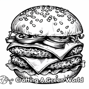 Burger Coloring Pages - Free & Printable!