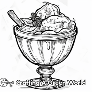 Ice Cream Sundae Coloring Pages - Free & Printable!
