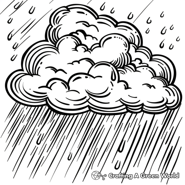 April Showers Coloring Pages - Free & Printable!