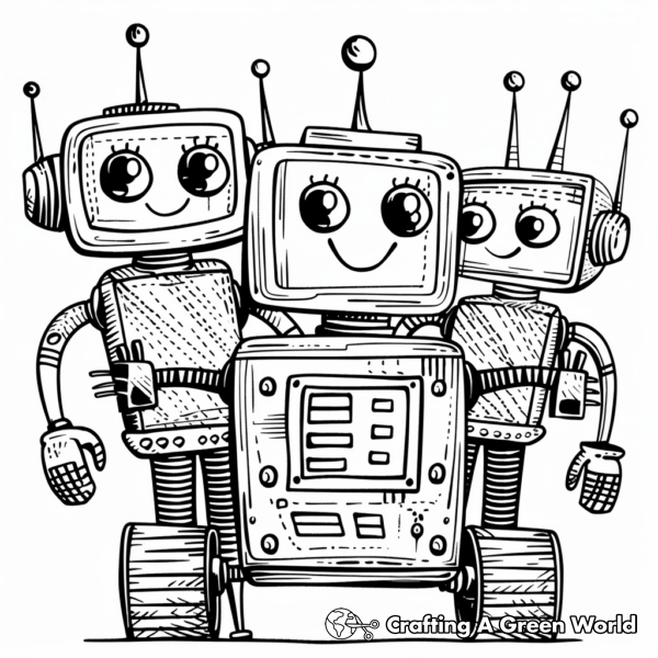 Cute Robot Coloring Pages - Free & Printable!