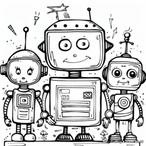 Cute Robot Coloring Pages - Free & Printable!