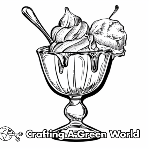 Ice Cream Sundae Coloring Pages - Free & Printable!