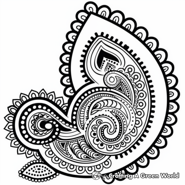 Paisley Coloring Pages for Adults - Free & Printable!