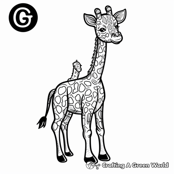 G Is For Giraffe Coloring Pages - Free & Printable!