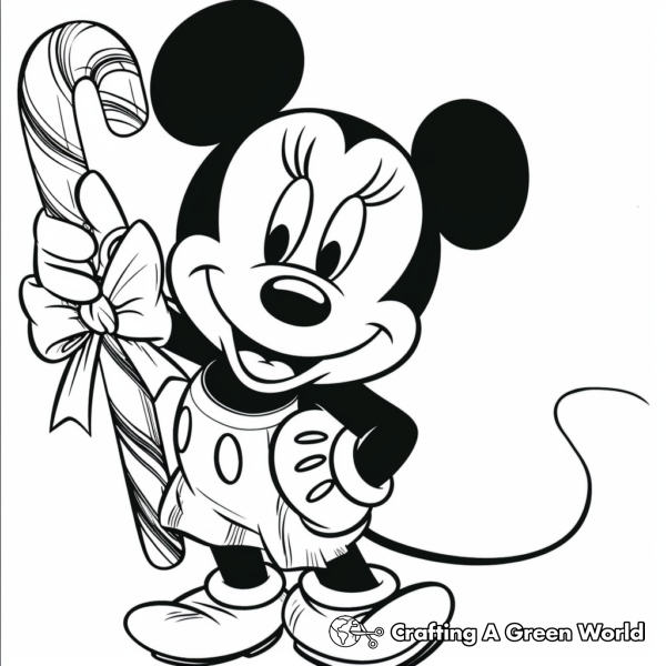 Christmas Minnie Mouse Coloring Pages - Free & Printable!