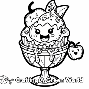 Kawaii Ice Cream Coloring Pages - Free & Printable!