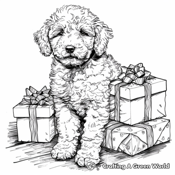 Christmas Puppy Coloring Pages - Free & Printable!