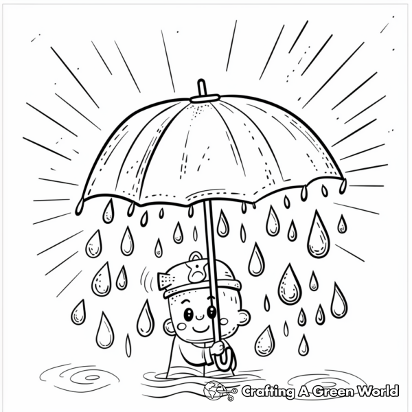 April Showers Coloring Pages - Free & Printable!