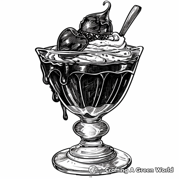Ice Cream Sundae Coloring Pages - Free & Printable!